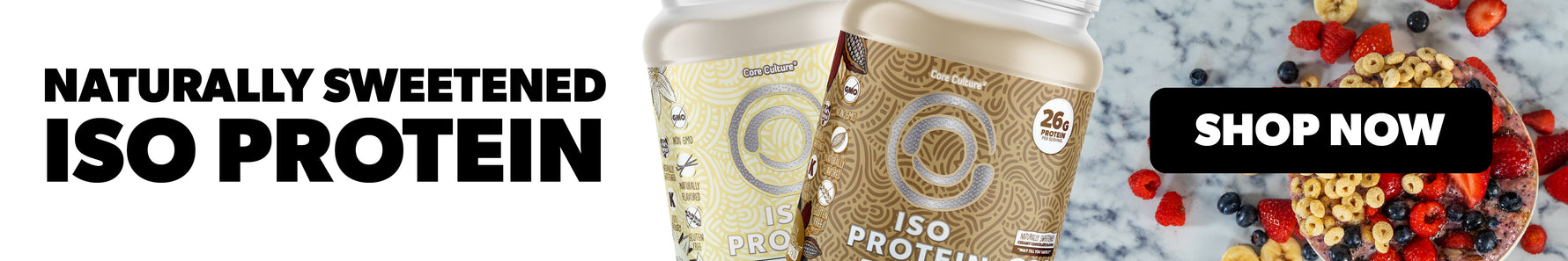 Vanilla ISO Whey Protein Powder - Whey Isolate Protein - Core Culture ...