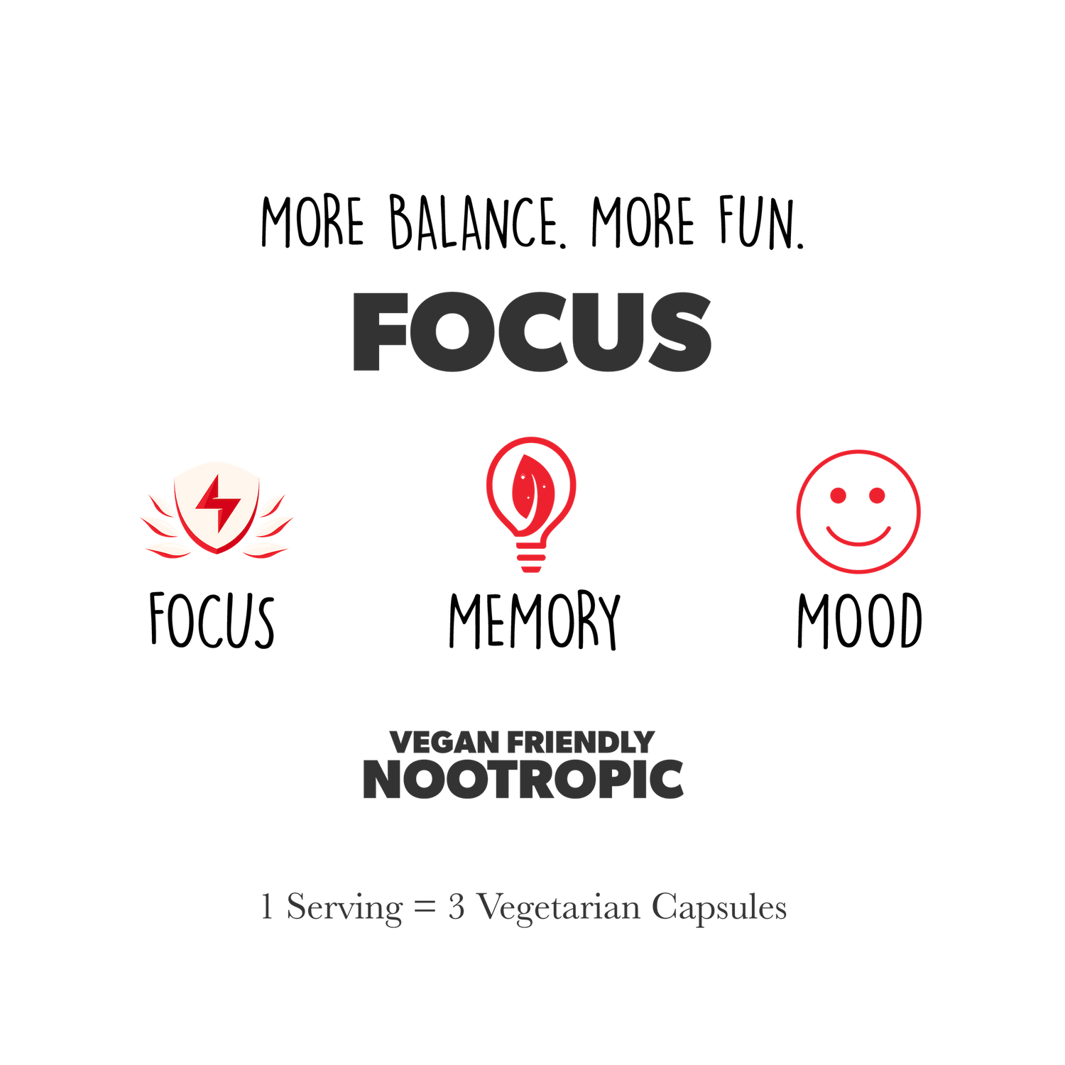 Focus Supplement - Nootropic Brain Support Supplement For Memory, Focus ...