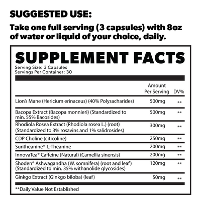 Focus Supplement - Nootropic Brain Support Supplement For Memory, Focus ...